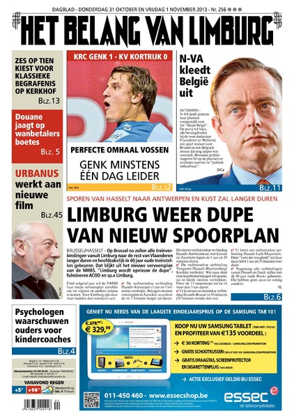 Het Belang van Limburg van donderdag 31/10/2013
